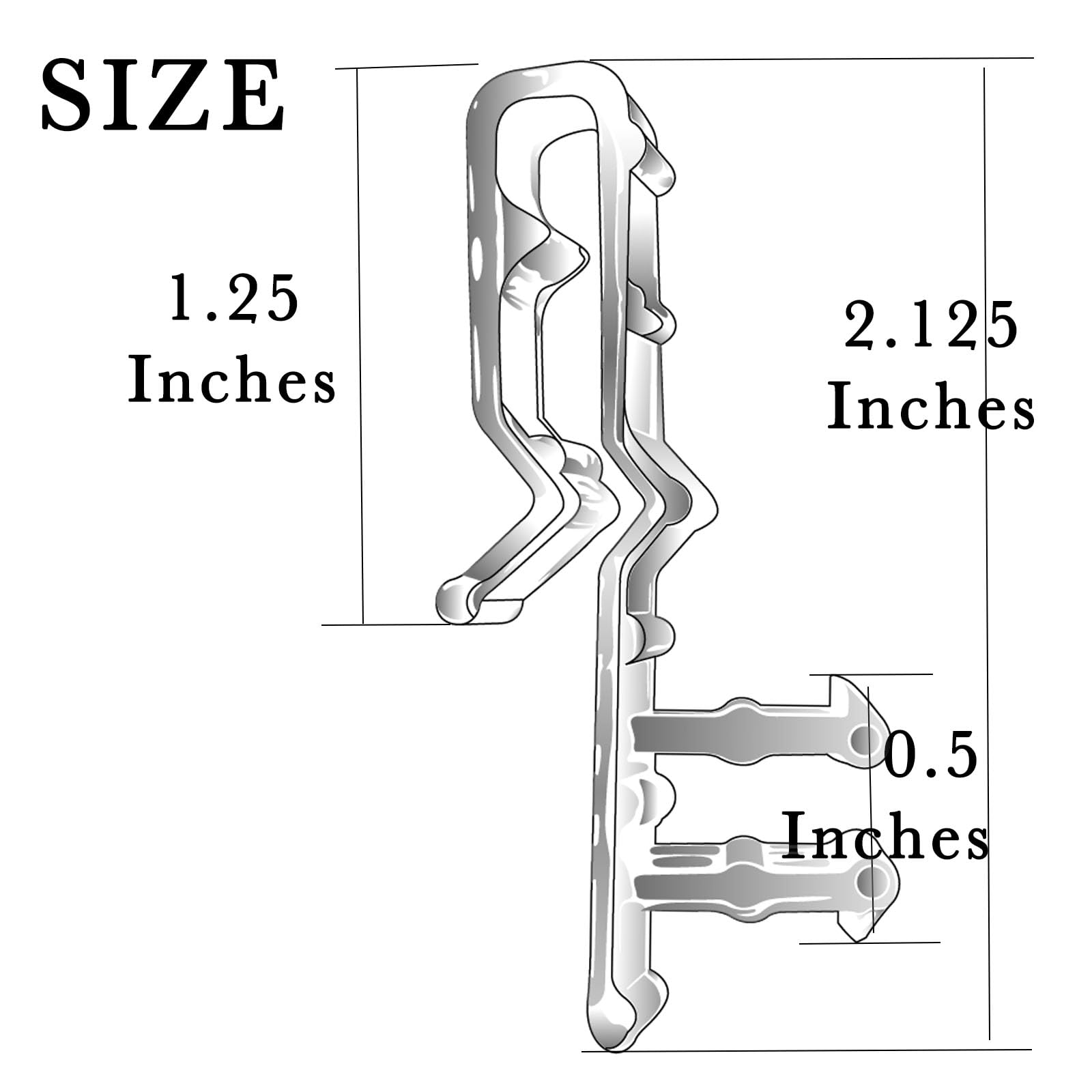 10 PCS 2-1/8 Inches Plastic Valance Clips for Blinds, Blind Clips for Valance Replacement Clips, Window Blind Clips, Wood Blind Valance Clips, Blind Channel Cover Clips