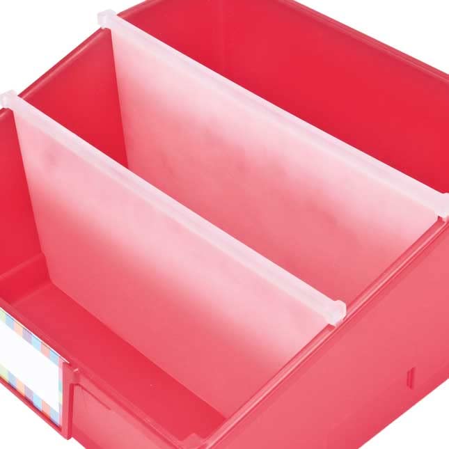 4-Pack Single-Color Picture Book Classroom Library Bins™ with Dividers
