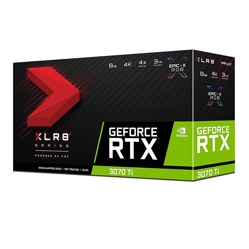 PNY GeForce RTX 3070 Ti 8GB XLR8 Gaming Revel Epic-X RGB Triple Fan Graphics Card (Renewed)