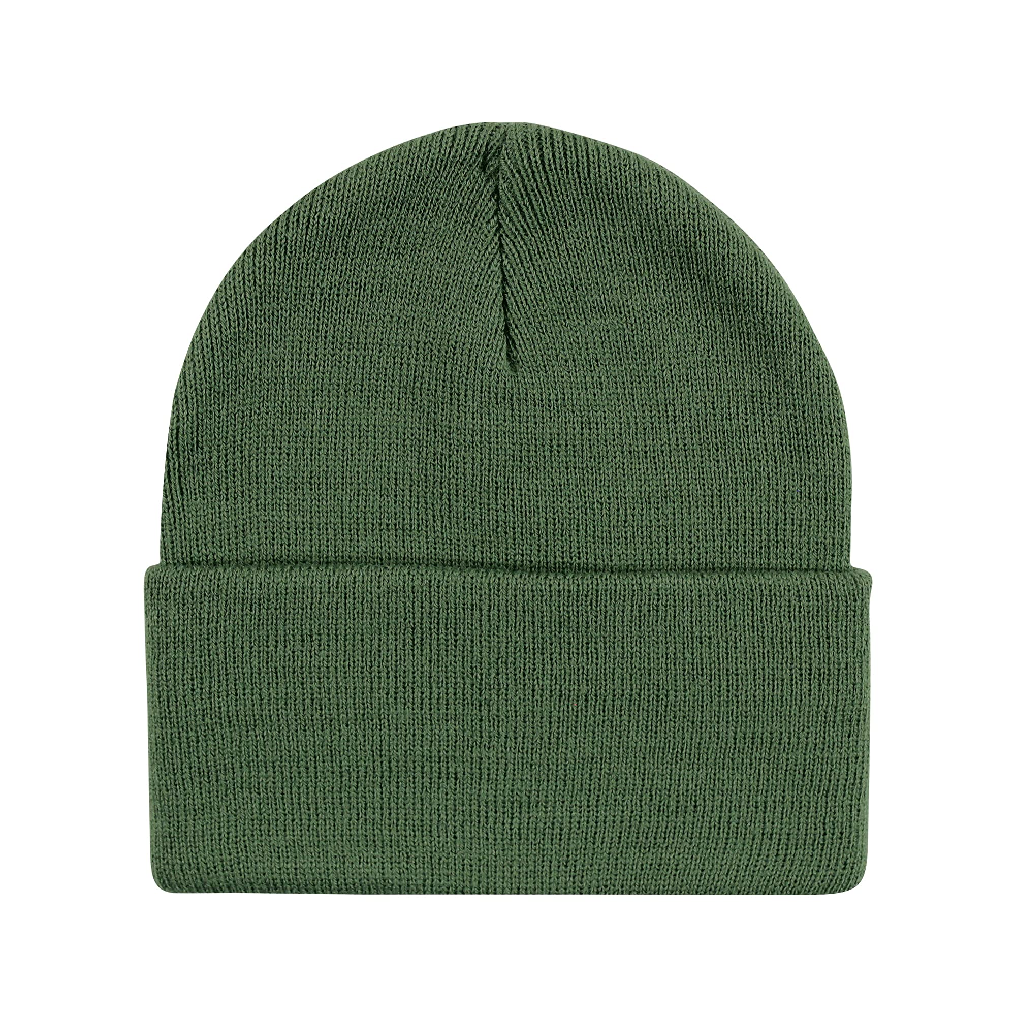 Hudson Baby Unisex Baby Knit Cuffed Beanie 3pk, Green Burgundy, Infant Toddler