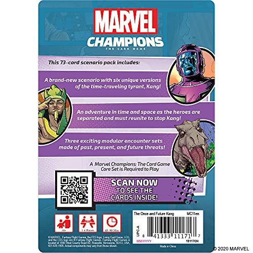 Marvel Champions The Card Game The Once and Future Kang SCENARIO PACK | Strategy Card Game for Adults and Teens | Ages 14+ | 1-4 Players | Average Playtime 45-90 Minutes | Made by Fantasy Flight Games
