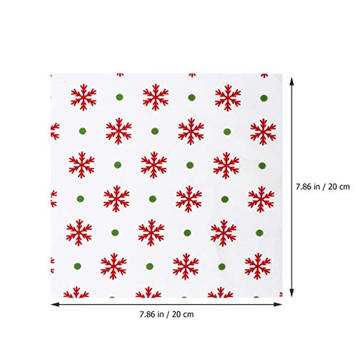 20Pcs Christmas Cotton Fabric Floral Quilting Cloth Piece Fat Patchwork Bundles Quarters Precut Scraps for Xmas Dress Cloth Bag Sewing DIY Craft 20x20cm Random Color
