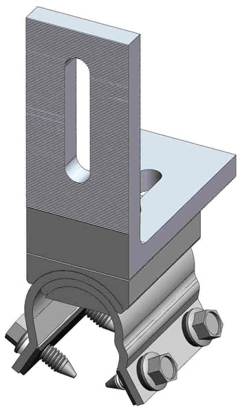 10 MageBracket RL with L Bracket R-Panel Trapezoidal Metal Roof Mounting Racking Rib Brackets Clamps for Solar Panel Module Installation