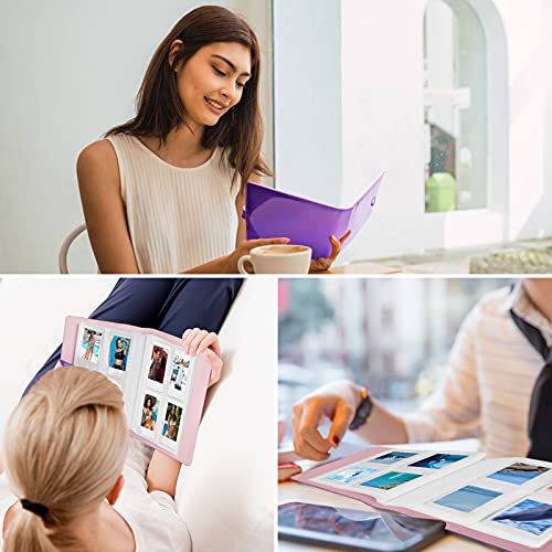 256 Pockets Polaroid Book Album for Fujifilm Instax Mini 12 11 9 8 7+ 40 evo LiPlay Instant Camera, Polaroid Snap PIC-300 Z2300 Instant Camera, Kodak 2X3 Film (Magic Purple)