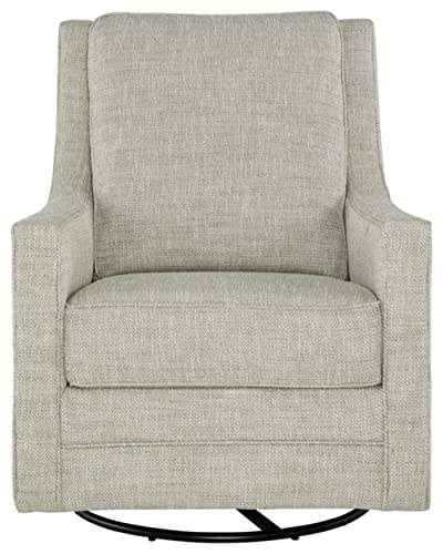 Signature Design by Ashley Kambria Casual Upholstered Swivel Glider Accent Chair, Gray