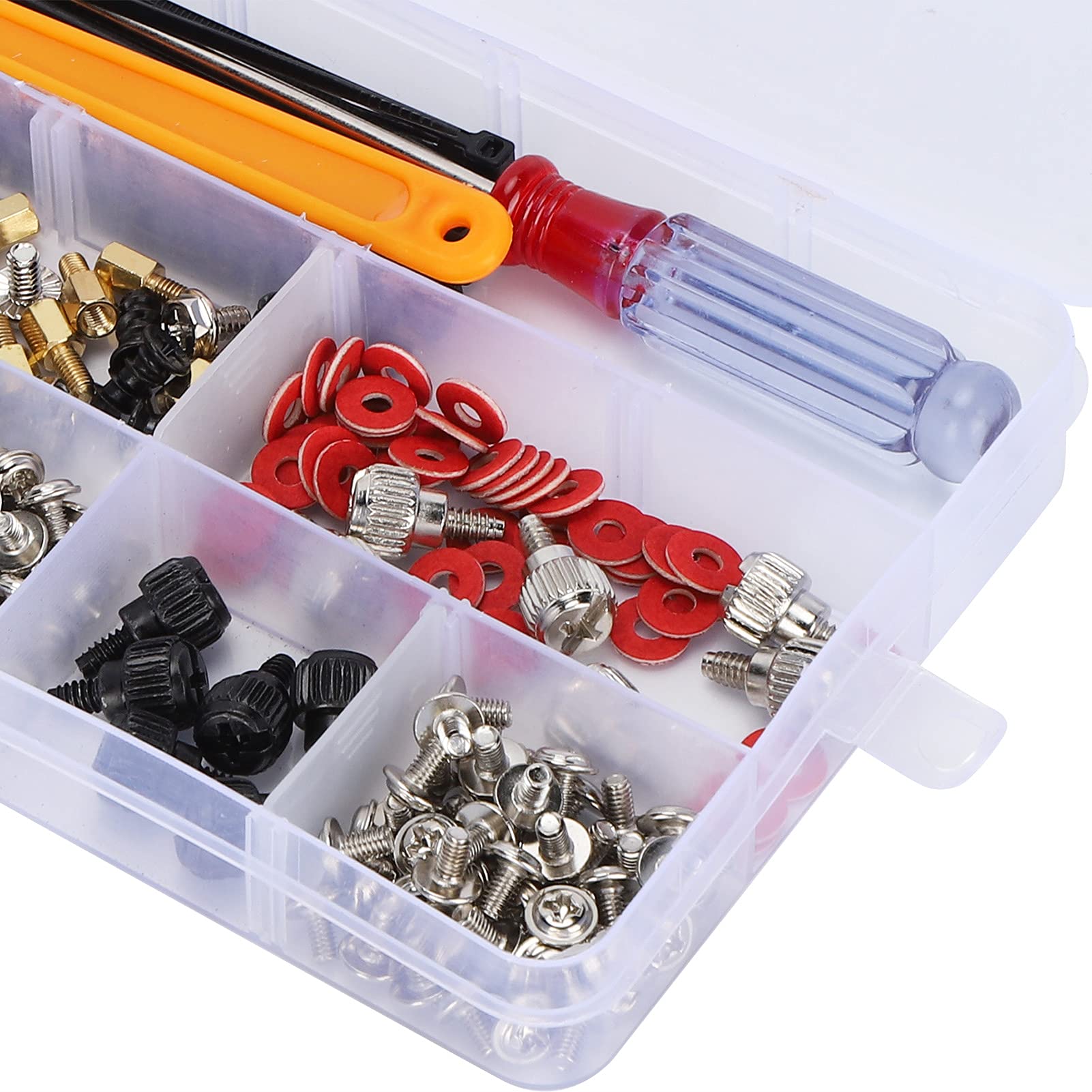 330Pcs Computer Screws Assortment Kit, PC Case/Motherboard/Hard Drive/Cooling Fan/Monitor Standoffs Screws Replacement Kit