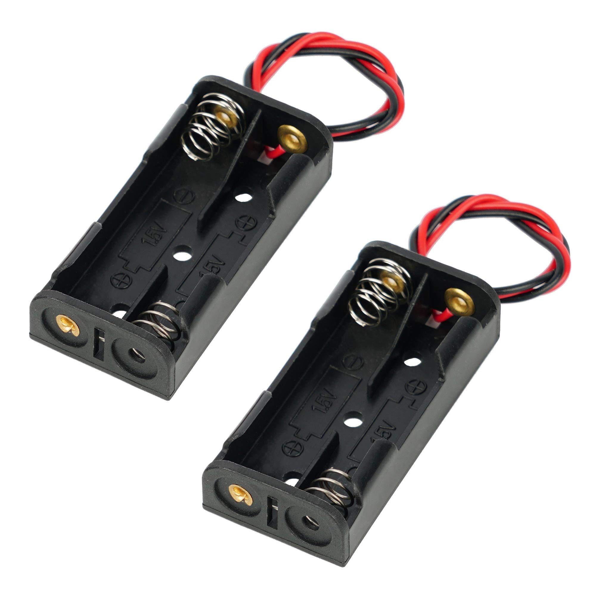 AAA Battery Holder with Leads 2 AAA Battery Holder 3 AAA Battery Holder with Wires 4 AAA Battery Holder (Pack of 8) (8 pcs-AAA)
