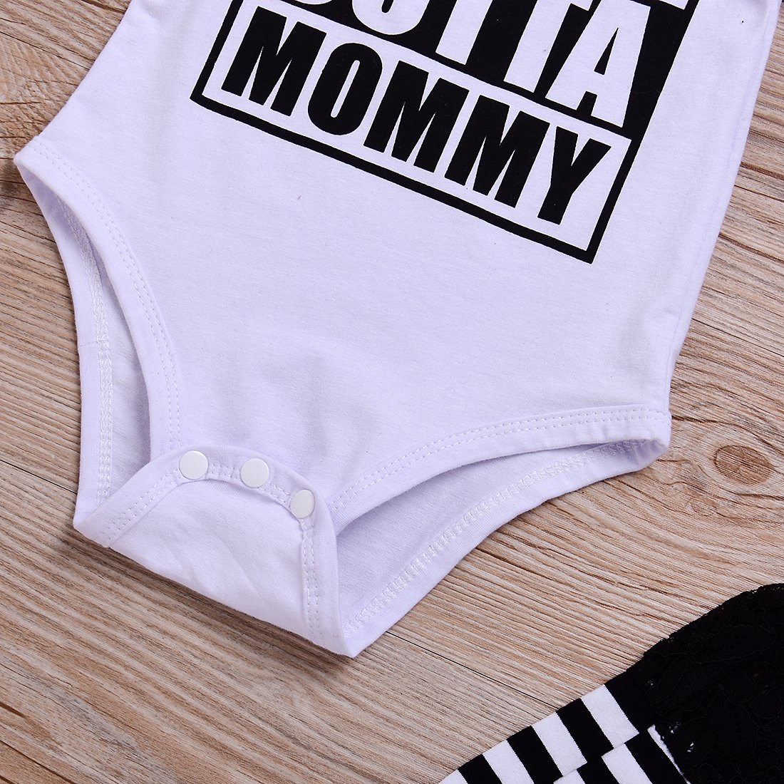 3PCS Outfit Set Newborn Toddler Baby Girl Clothes Romper+ Leg Warmers+ Bow Headband (70(0-3M), White)