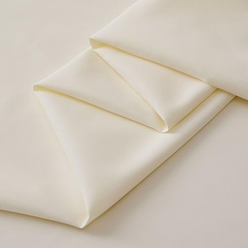 10x10FT Backdrop Curtains, Ivory Background Drapes Panels Photography for Baby Shower Birthday Party Home Decoration, 5x10FT (2 Panels)