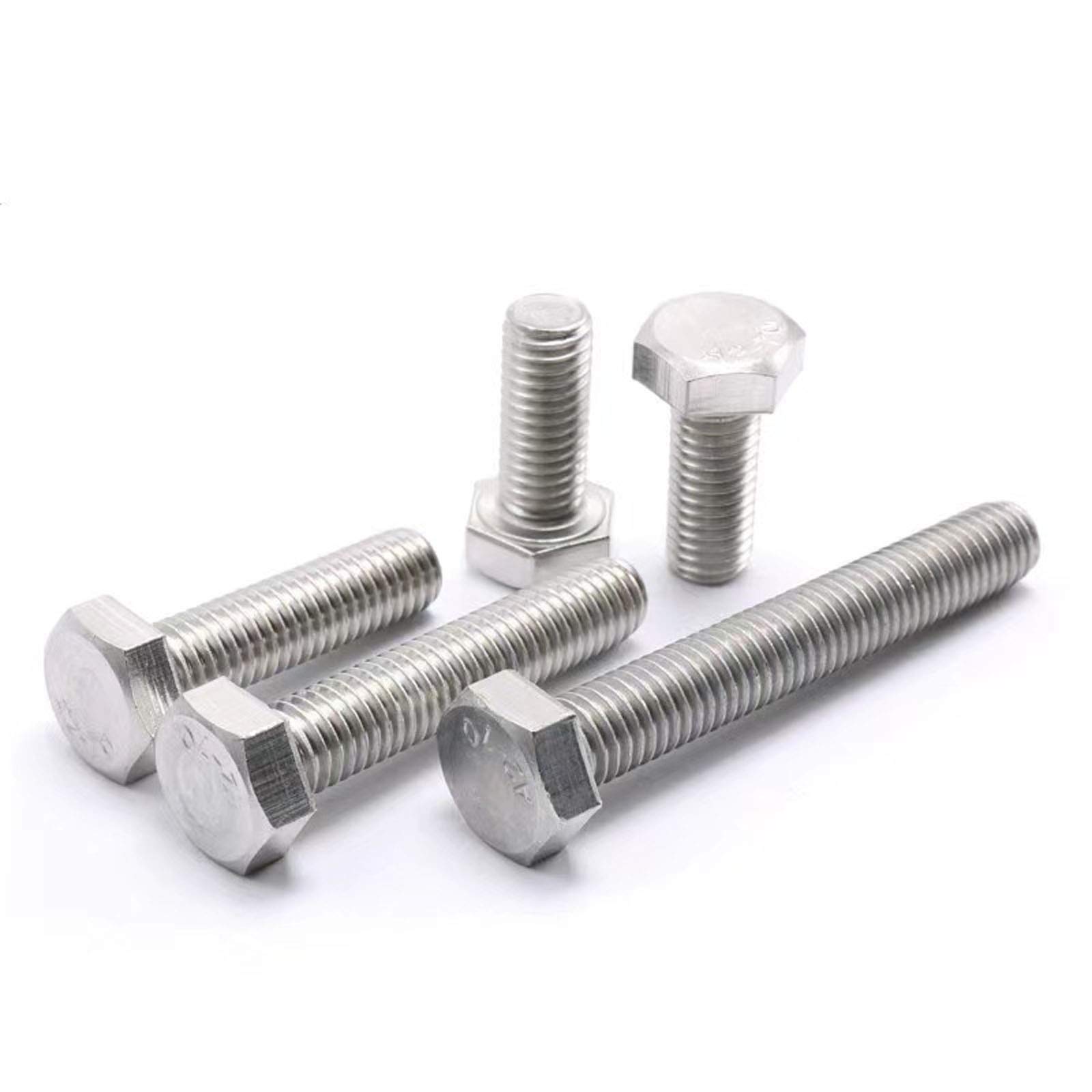 5 Pcs M12 Hex Bolt M12-1.75 x 55mm UNC Hex Head Screw Bolts A2-70(304) Stainless Steel Fully Threaded Hex Tap Bolts,Plain Finish,Fully Threaded (M12 x 55mm)