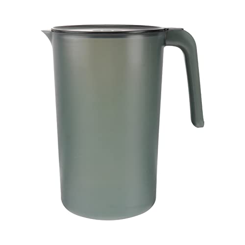 Cabilock 2500ML Plastic Pitcher Iced Tea Pitcher with Lid and Handle Hot Cold Water Carafe Water Pitcher Jug for Juices Beverage Camping Picnics (Black)