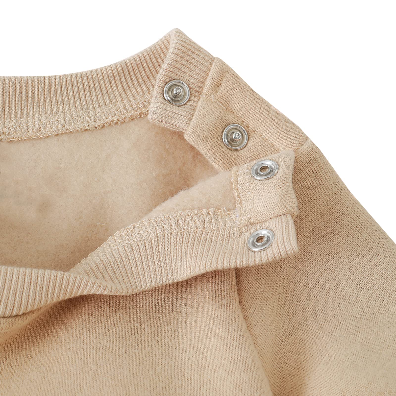 SOBOWO 5t Sweatsuits Toddler Boy Sweatshirt Baby Boys Winter Clothes Long Sleeve Pullover Sweatshirt Pants 2Pcs Kids Winter Outfits Set (Beige, 4-5T)
