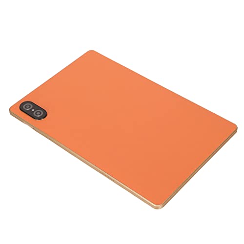 10.1in Tablet, Android 11.0 Tablet 10.1 IPS High Definition Screen, 6GB RAM 128GB ROM 4G 5GWIFI Tablet PC, Dual SIM Dual Standby ,with Leather Shell, 7000mAh USB C Multiple Languages Tablet(Orange)