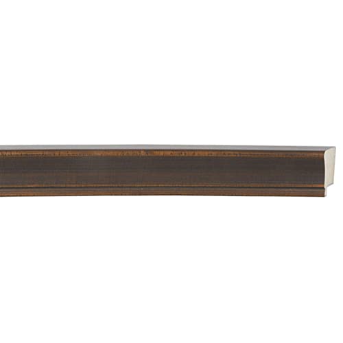 10x13 Rubbed Bronze Real Wood Picture Frame Width 1.25 Inches | Interior Frame Depth 0.5 Inches | Marleigh Mid Century Photo Frame Complete with UV Acrylic, Foam Board Backing & Hanging Hardware