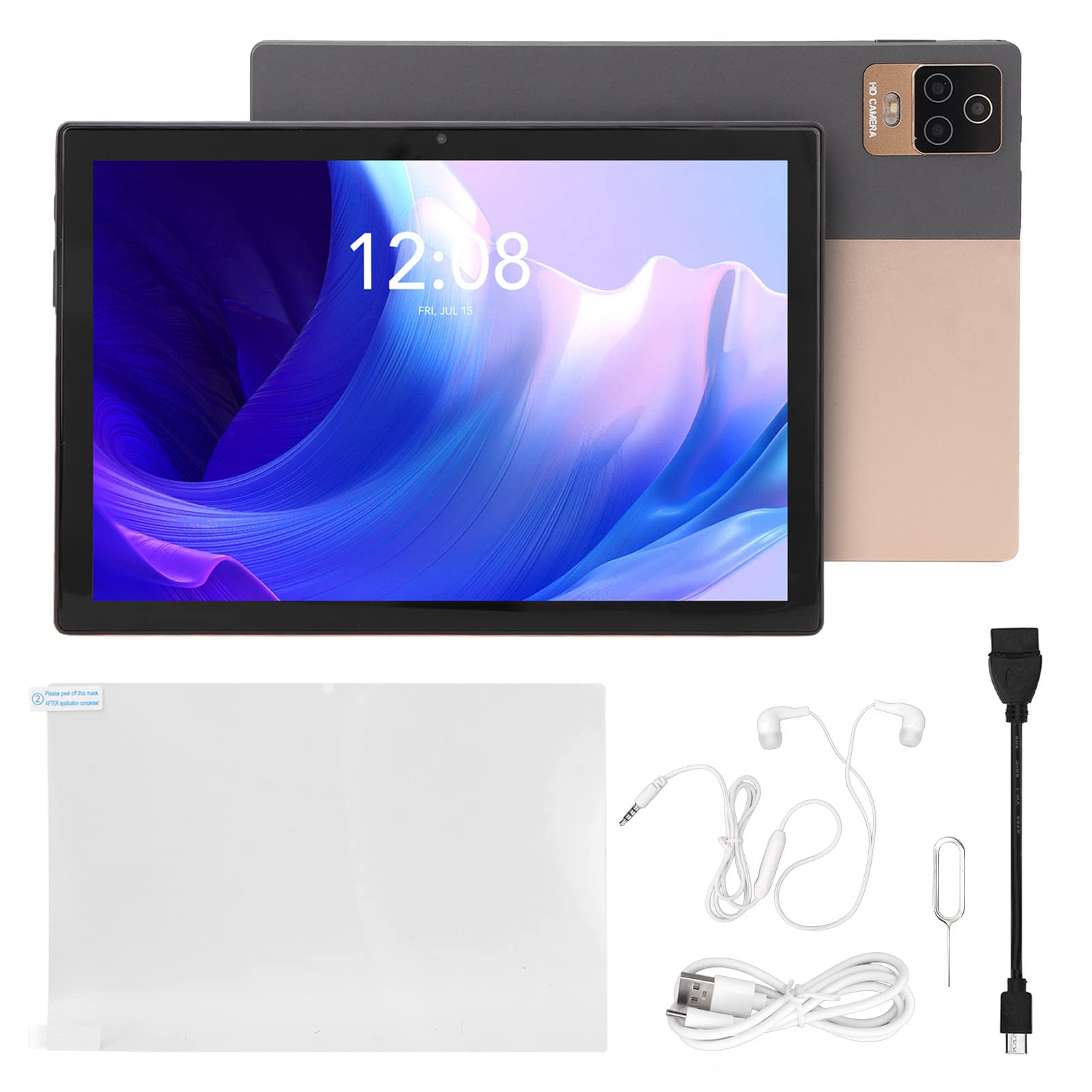 10.1in Tablet, for 11 Tablet PC 4G LTE Calling for Playing (Gold)