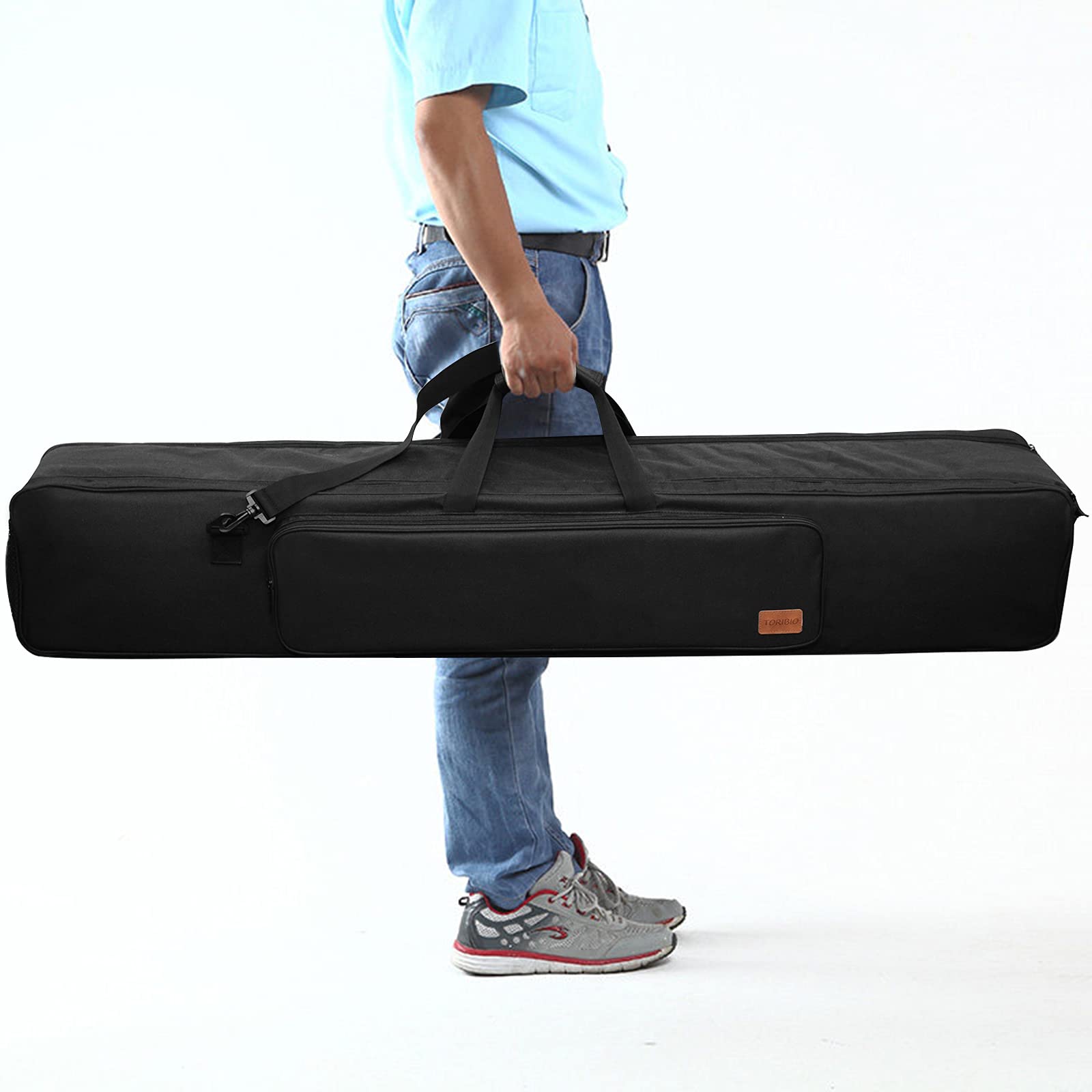 TORIBIO Tripod Case Bag 50"x8.2"x8.2"/127x21x21cm with Padded Water-resistant Heavy-Duty Multi-Function Tripod Carrying Case with Strap,Suit for Lights, Speakers, Cameras, Booms, Microphone Stands