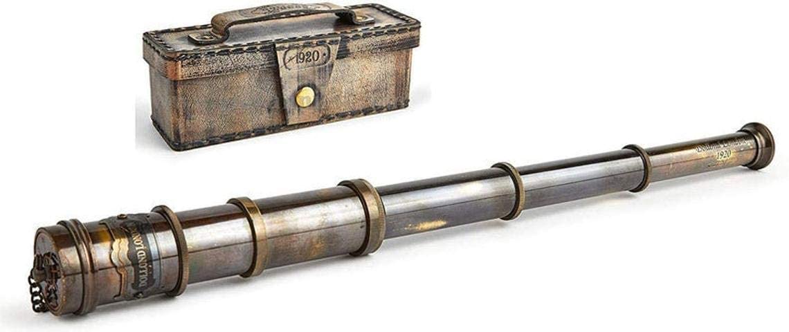 Decorative Telescope Vintage Marine Maritime Antique Dollond London Spyglass 15" Telescope with Leather Case Collectible Telescope by HASSANHANDICRAFTS