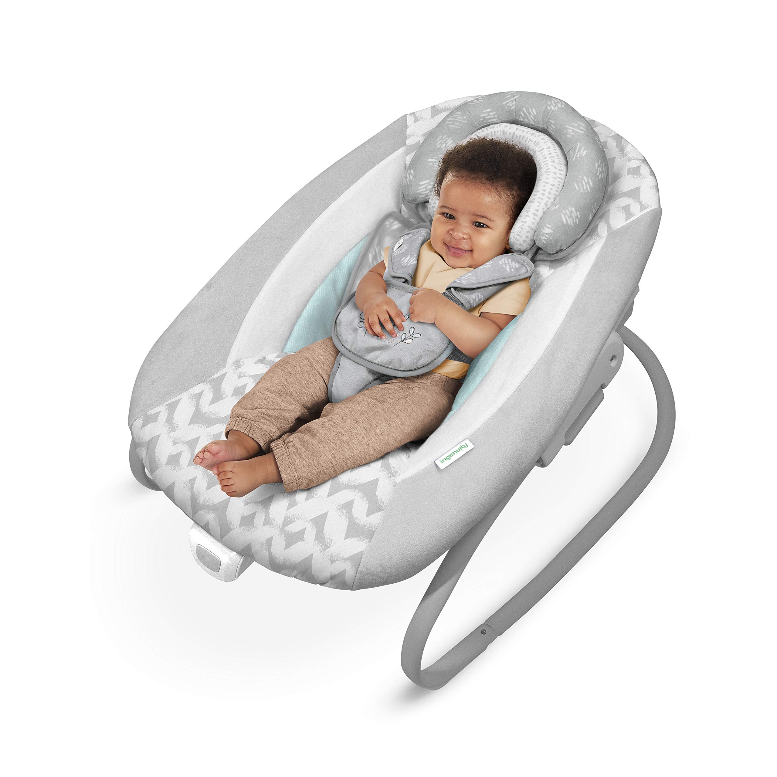 Ingenuity Head in The Clouds 2Piece Head Support Insert & Strap Covers for Car Seats, Strollers, & Bouncers - Mist
