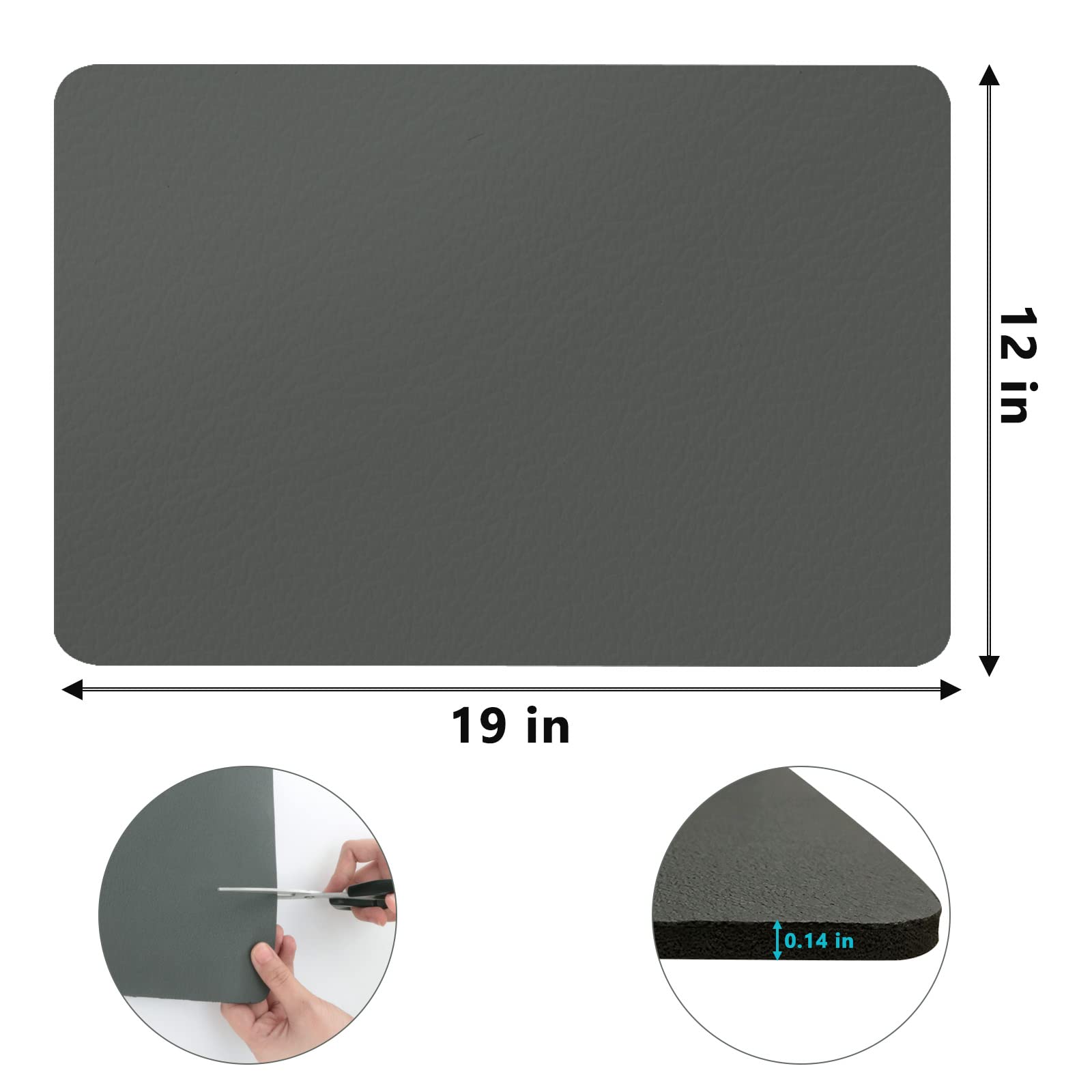 12" X 19" Coffee Mat for Countertops : Super Absorbent Versatile Coffee Bar Accessories for Coffee Makers, Espresso Machines, and Dish Drying, Black