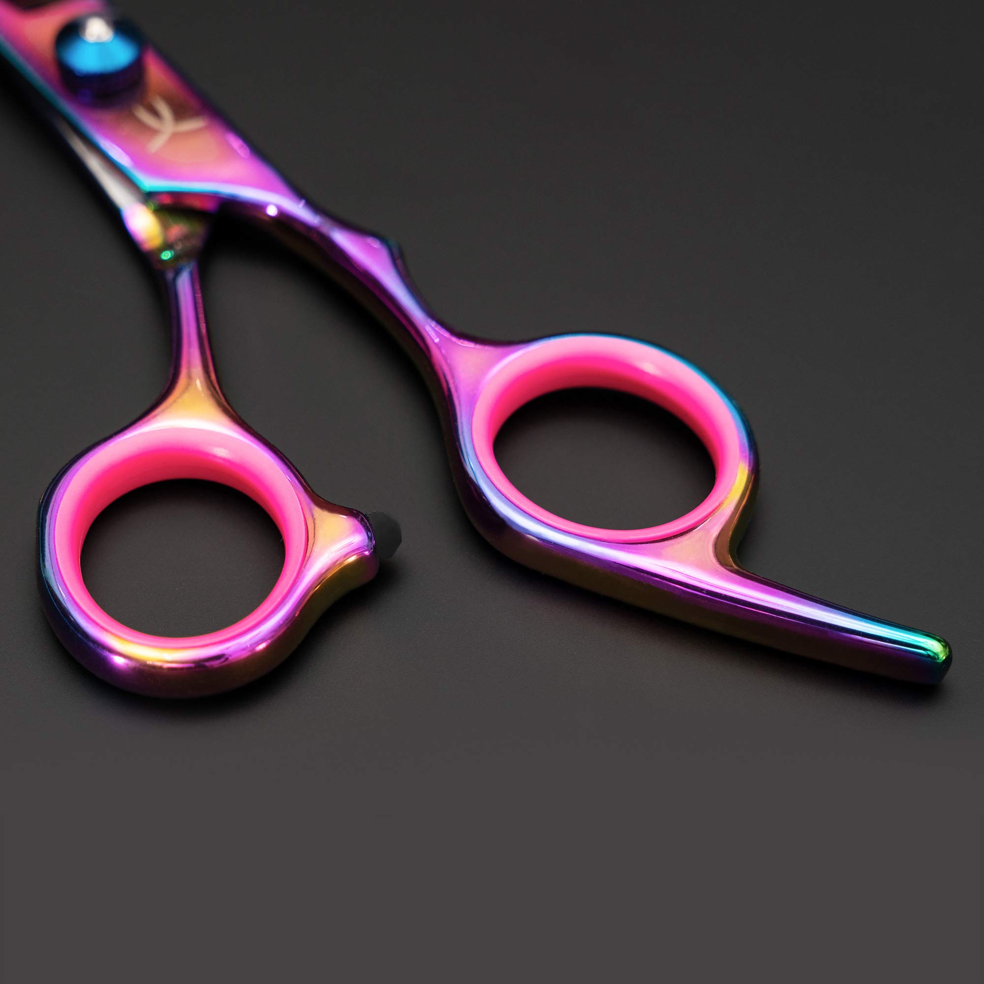 FARRAY 6.5" Professional Hair Cutting Scissors - Japanese Stainless Steel Barber Shears for Salon, Home, All Ages - Ergonomic Handle & Sharp Blades (Aurora color)