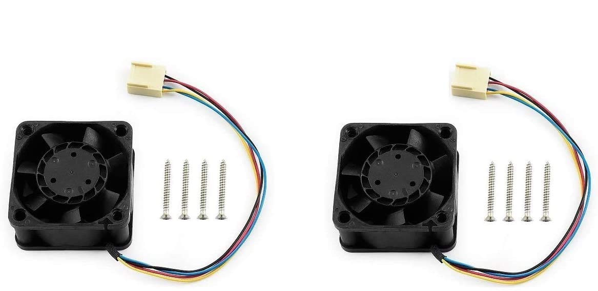 2 Pack Dedicated DC 5V Cooling Fan Compatible with NVIDIA Jetson Nano Developer Kit and B01 Version PWM Speed Adjustment Strong Cooling Air Fan 40mm×40mm×20mm with 4PIN Reverse-Proof Connector