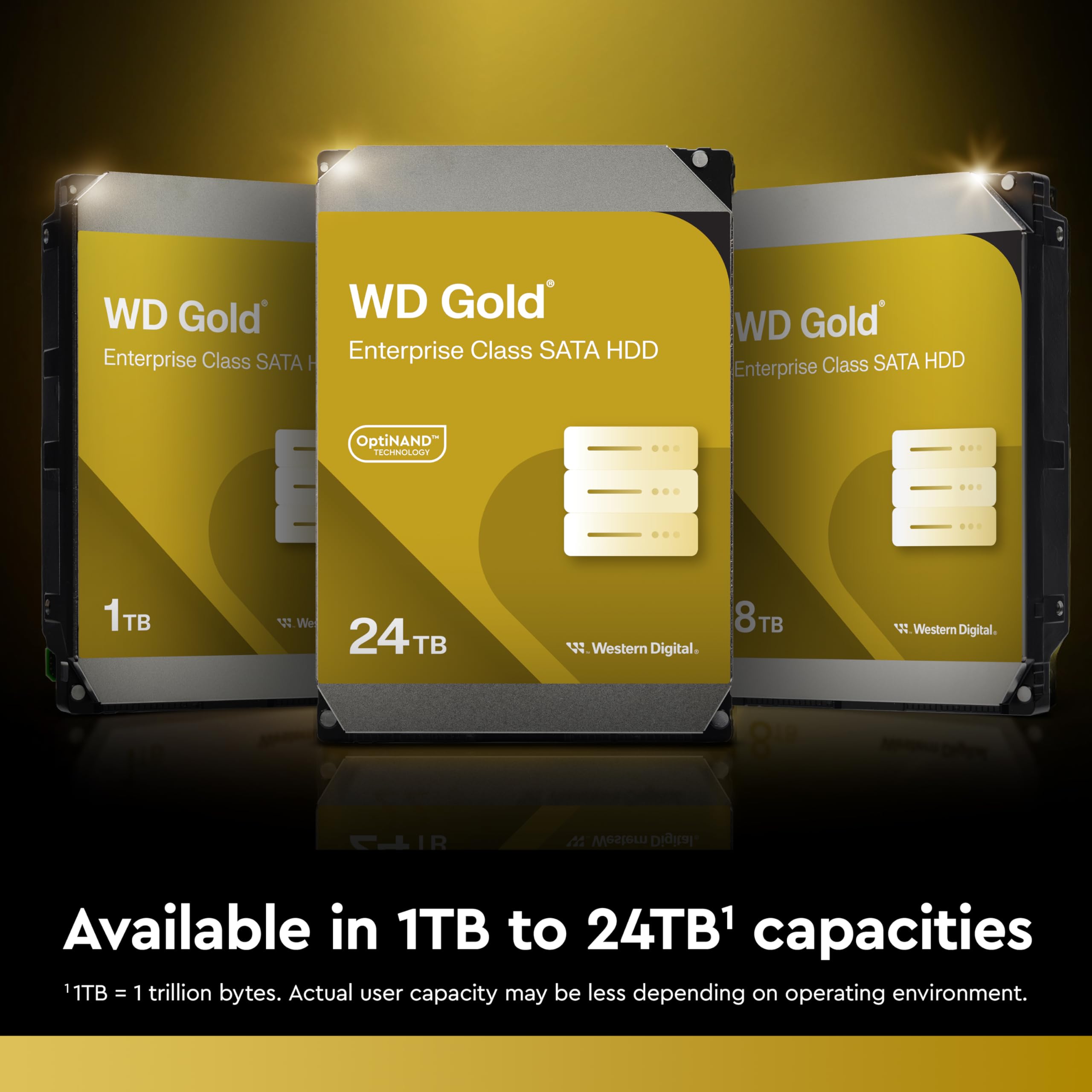 Western Digital 18TB WD Gold Enterprise Class Internal Hard Drive - 7200 RPM Class, SATA 6 Gb/s, 512 MB Cache, 3.5" - WD181KRYZ