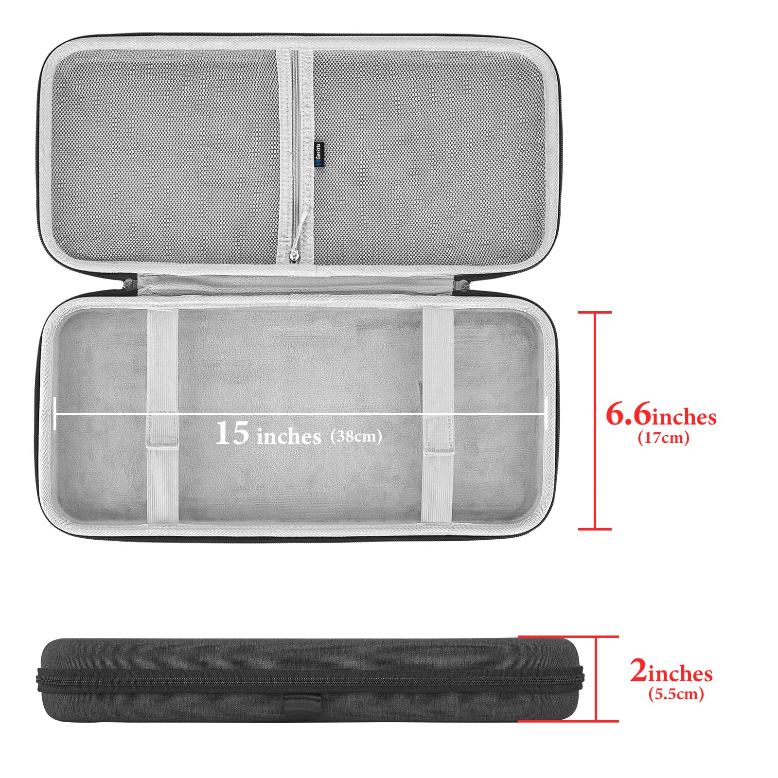 Geekria Tenkeyless Keyboard Case, Hard Shell Travel Carrying Bag for TKL 80% Compact 87 Key Computer Mechanical Gaming Keyboard, Compatible with Logitech G915 TKL, G PRO Keyboard, G PRO X TKL