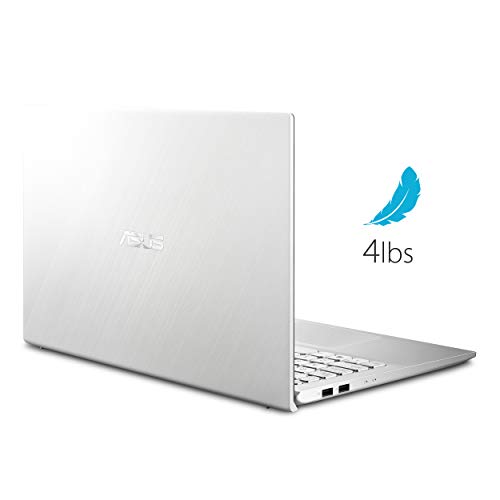 ASUS VivoBook S15 S512 Thin and Light 15.6β FHD, Intel Core i7-8565U CPU, 8GB DDR4 RAM, 256GB PCIe NVMe SSD + 1TB HDD, Windows 10 Home, S512FA-DB71, Silver Metal