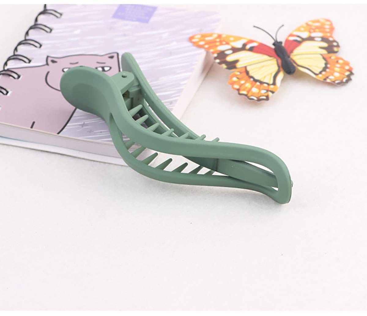 6PCS Hair Claws Clips No Slip Strong Hair Clips Teeth Curve Durable Alligator Duck Bill Jaw Clips Hair Styling Accessories (01)
