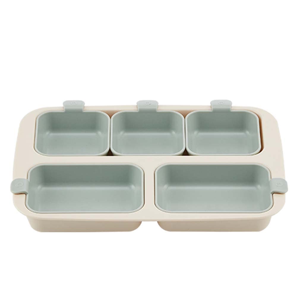 NESTIQUE Silicone Plates for Baby & Toddlers, Divided Plates Design | Microwave & Dishwasher Safe, BPA Free Toddler Plates, Baby Food Tray | Baby Kids Plates, Vanilla Mint