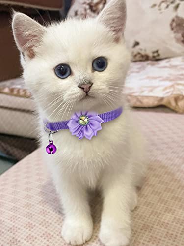 12/16 PCS Cute Cat Collars Breakaway with Bell for Boy Cats and Girl Cats Gifts