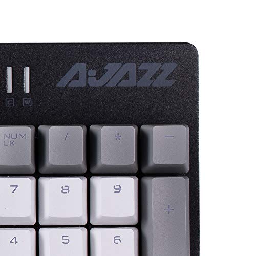 AK50 Wired Classic 104 Mechanical Gaming Keyboard – Black Switches - PBT Keycaps – Grey-White Matching – White Backlit - Durable Aluminum Frame – for Windows Computer Office Gaming PC - Black