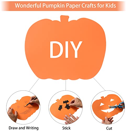 48Pcs Pumpkin Cutouts Paper 9. 5ββx 7.5ββ Thanksgiving Pumpkin Shape Cut-Outs Halloween Classroom Decorations for Fall Harvest Autumn Back to School Party Supplies Bulletin Board Kids Craft Project