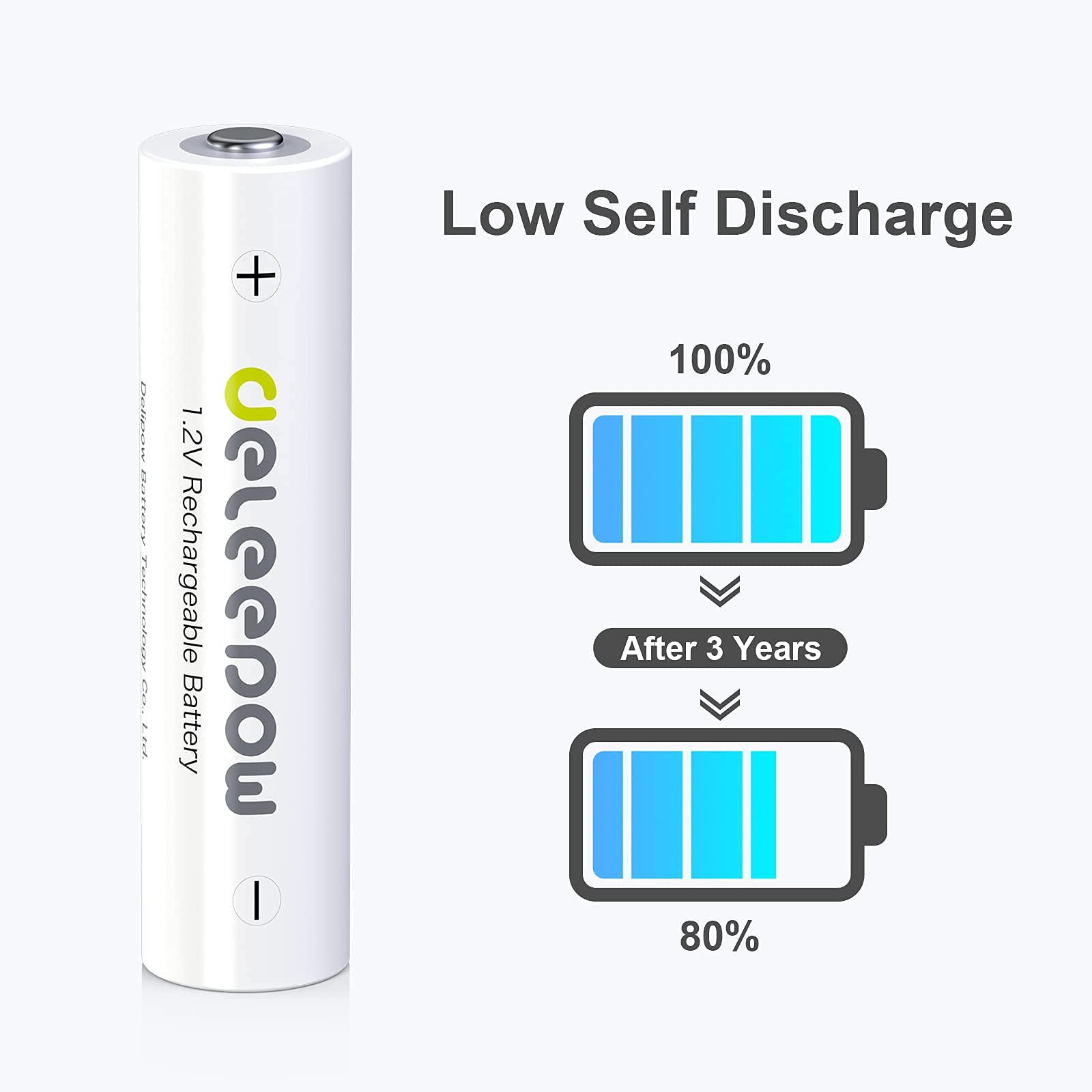 Deleepow Rechargeable AAA Batteries Ni-MH Triple A Batteries with LCD Charger 1100mAh 1200 Cycles Pack of 8