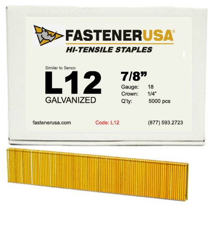 5/8" Leg x 1/4" Crown 18GA GALV L10 Staples 60,000ct | L10C12