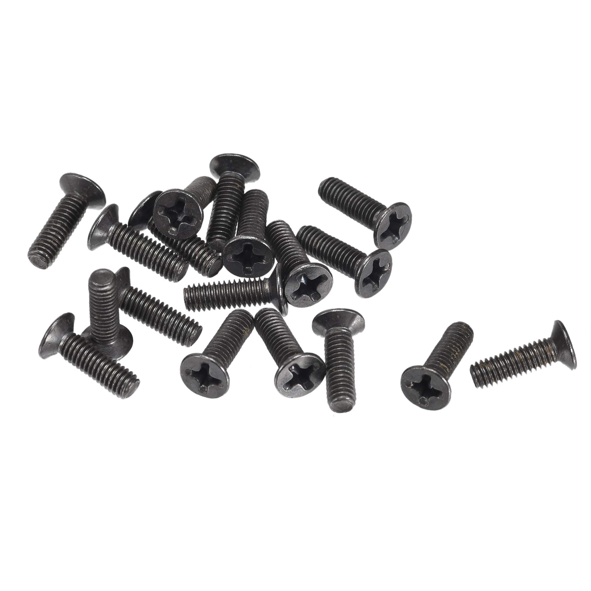uxcell M3.5 x 12mm Phillips Screw Fastener Black for Laptop PC TV Fan Switch 150pcs