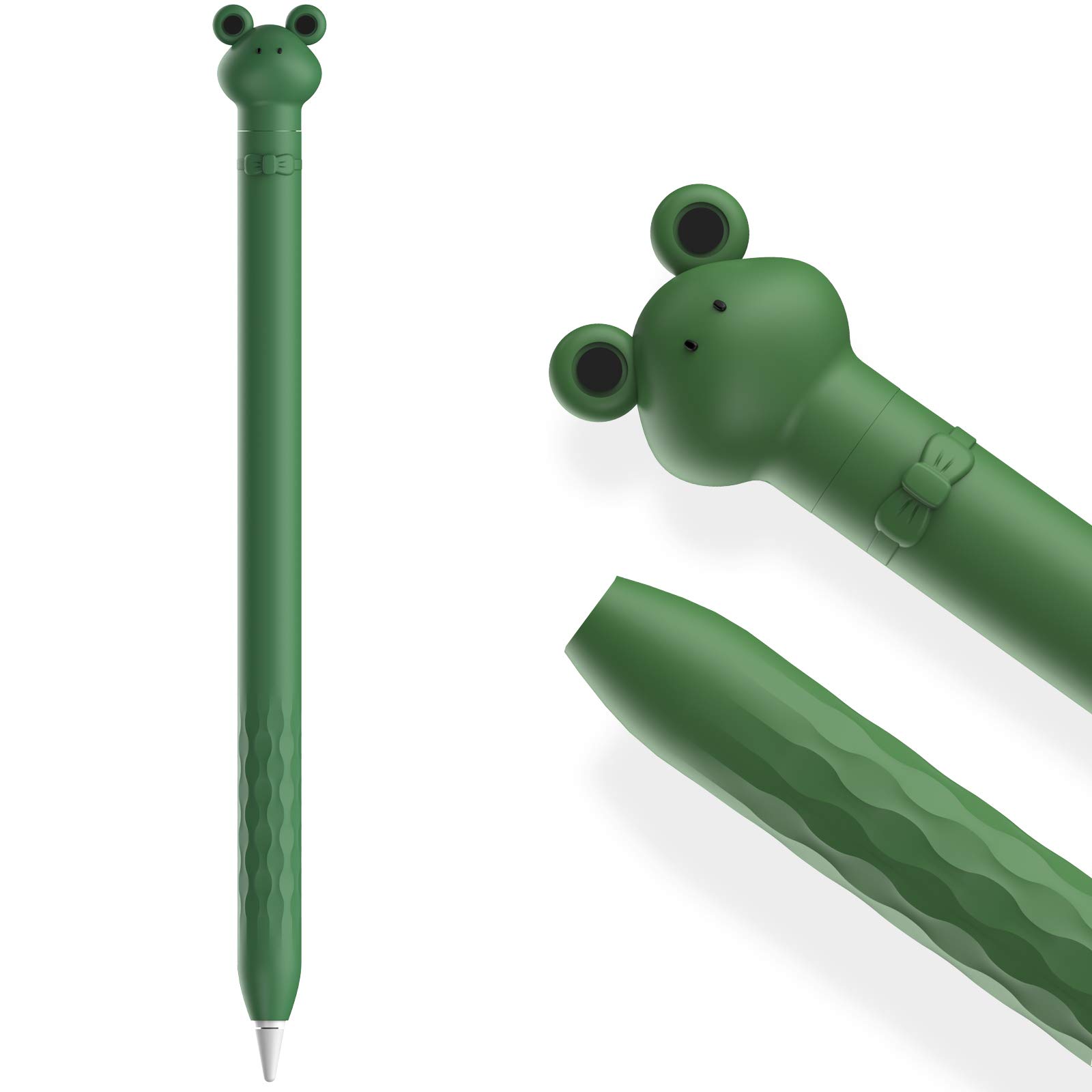 AhaStyle Case for Apple Pencil 1st Gen, Cute Cartoon Soft Silicone Sleeve Cover Accessories Compatible with Apple Pencil 1st Generation(Green Frog)