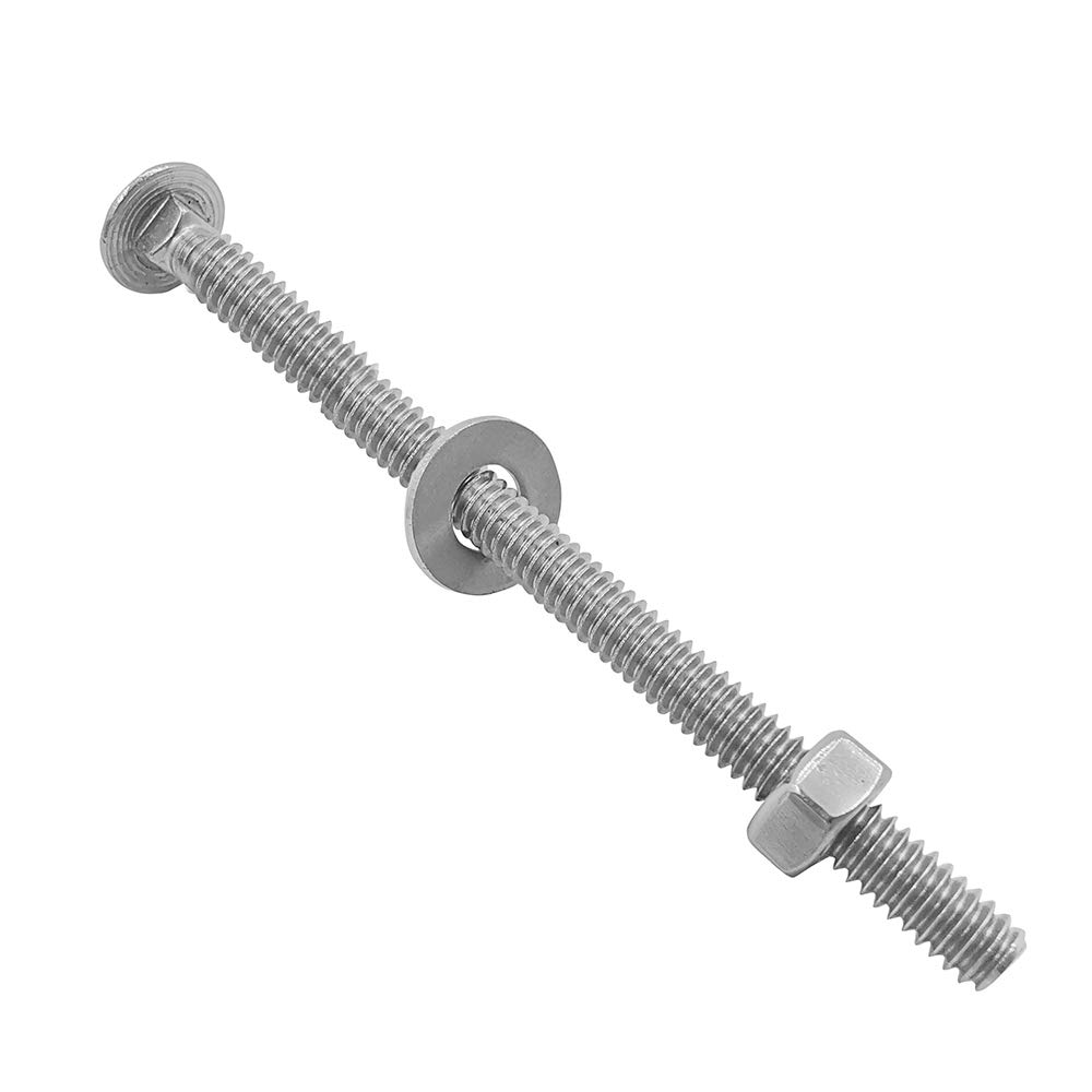8 Sets Universal Headboard or Footboard Hardware Nuts and Bolts 4 inches and 2 1/2" Long,for Furniture, Cots, Beds, Crib and Chairs Round Head Square Neck Bolt,Carriage Bolt