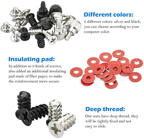 Life-Q 228PCS Personal Computer Screw Standoffs Set Kit, M3/M3.5/M5 Laptop Screws for Hard Drive Computer Case Motherboard Fan Power Graphics CD-ROM