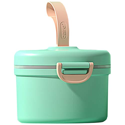 Happiddler Baby Formula Dispenser, Portable Milk Powder Container - for Toddler Travel, Bedroom Candy Fruit Snack Cups (Small, 2. Green)