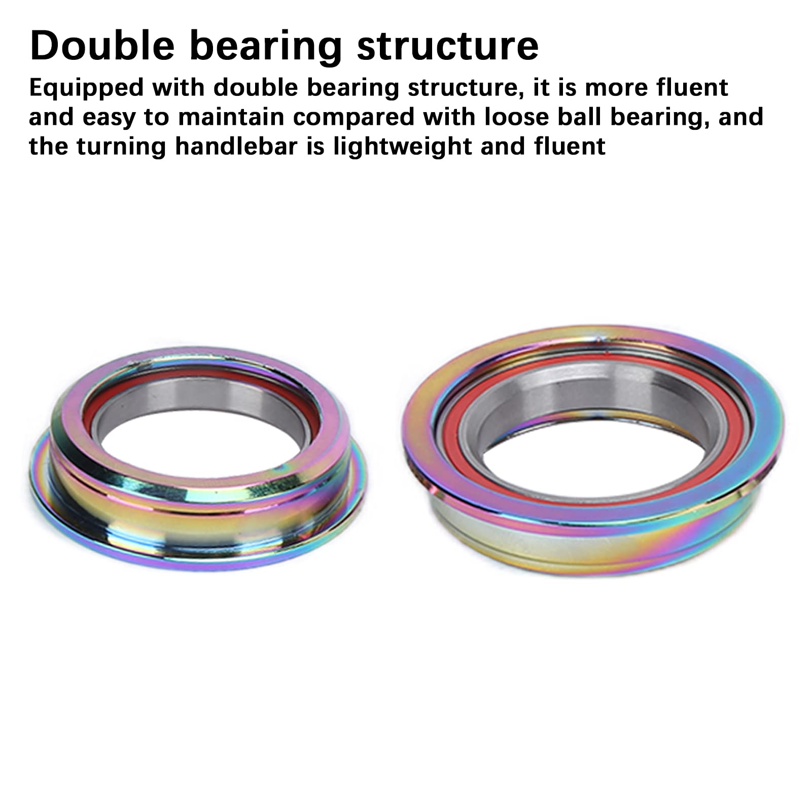 01 02 015 Headset Bearings, Light Weight Fluent Road Bike Headsets Durable for Bike