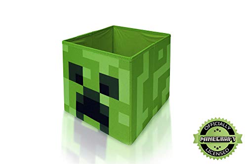 Minecraft Creeper Storage Cube Organizer Storage Cube | Creeper from Cubbies Storage Cubes | Organization Cubes | 10-Inch Square Bin
