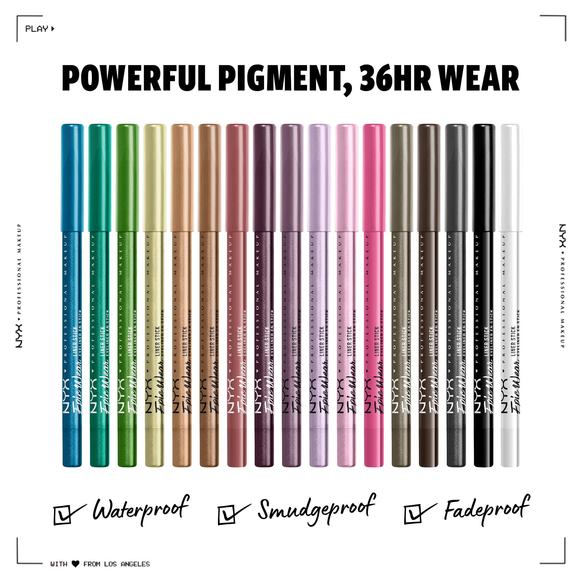 NYX PROFESSIONAL MAKEUP Epic Wear Liner Stick, Long-Lasting Eyeliner Pencil - Chartreuse