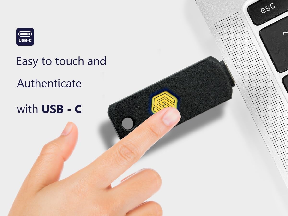 GoTrust Idem Key – C, IP68 Waterproof, Multi-Protocol Two-Factor Authentication Security Key, USB-C/NFC, FIDO2 L2 Certified - Safeguard Your Online Accounts