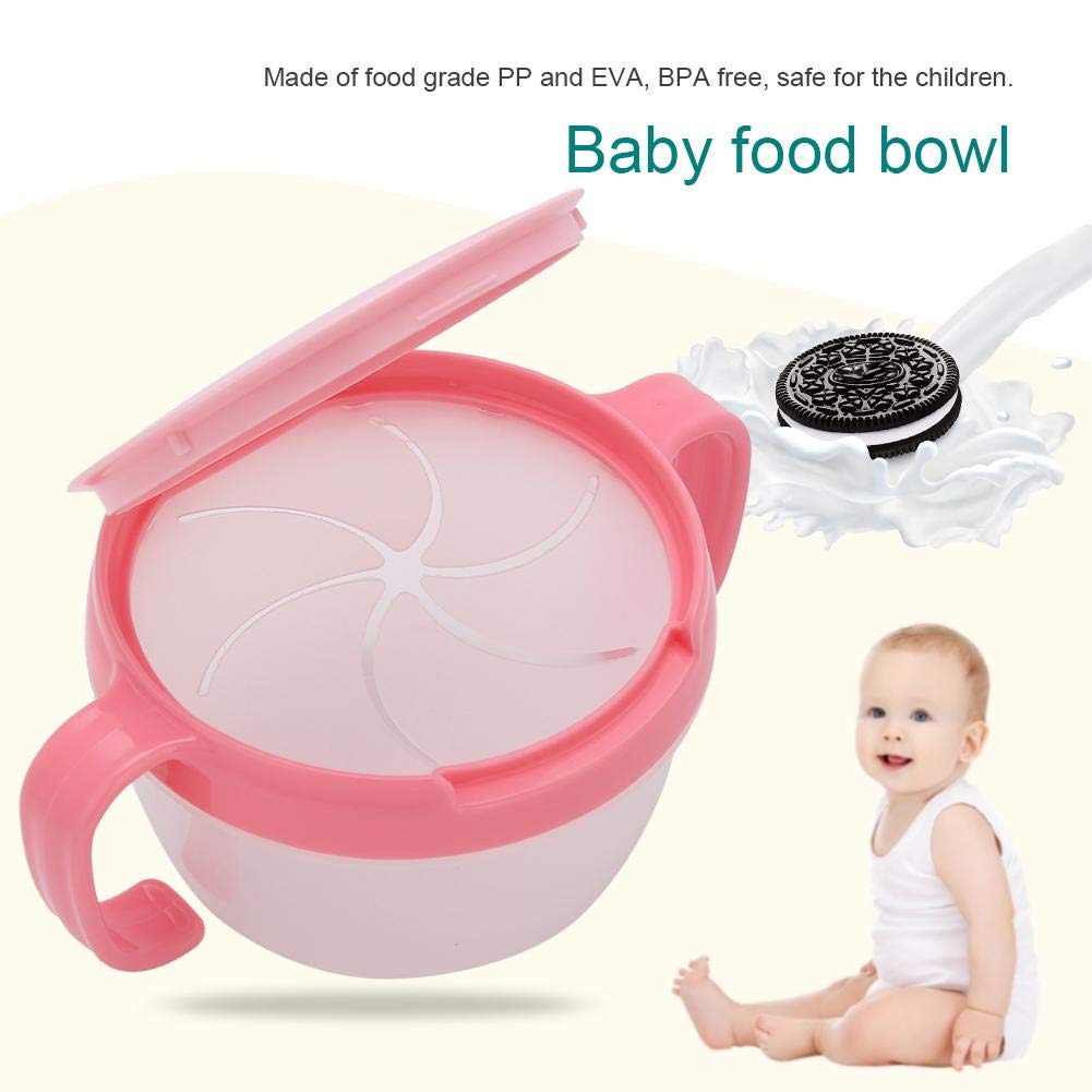 eecoo Snack Cup with Double Handle for Kids, Snack Catcher Lid Snack Container for Toddler and Baby,Portable Biscuits Candy Box (RED2)