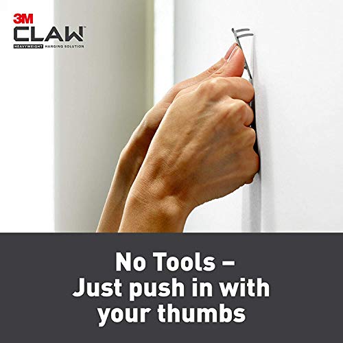 3M CLAW Drywall Picture Hangers holds 25 lb. & Command Medium Utility Hooks, 9-Hooks, 12-Strips