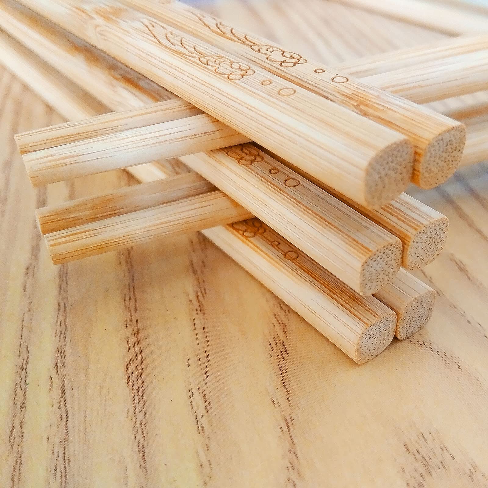 10 Pairs/Set Reusable Bamboo Chopsticks For Japanese Sushi Food Non-Slip Tableware Chopstick Bamboo Natural Wooden Chop Sticks Lightweight Dishwasher Safe Reusable Chopsticks(Natural B)