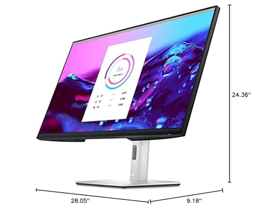 Dell 32 Monitor - P3222QE - 4K Resolution, IPS Technology USB-C Hub Monitor