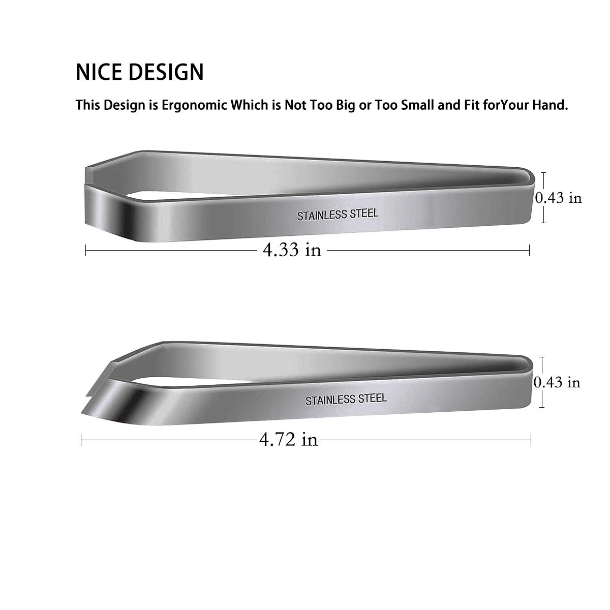 2 Pieces Fish Bone Tweezers Set, Kitchen Tweezers,Stainless Steel Flat and Slant Tweezers Pliers Remover Tool, for Debone Salmon Bass