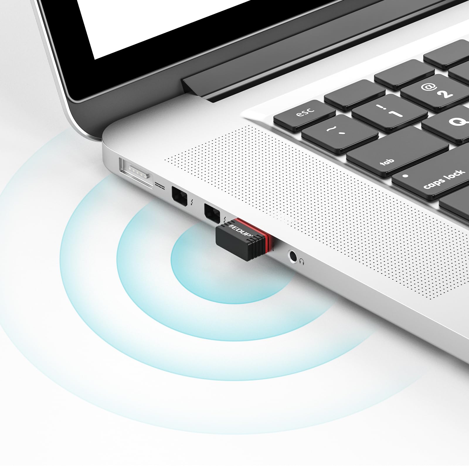 802.11ax Nano USB WiFi 6 Adapter for PC, EDUP 2.4G 300Mbps Wireless Mini USB WiFi-Adapter for Laptop Desktop PC, Travel Size Driver-Free USB WiFi Dongle, Support Windows 11/10/7